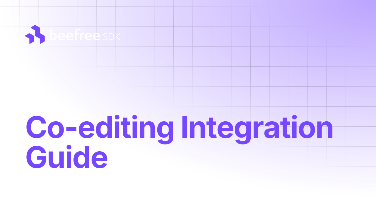 Co-editing Integration Guide | Beefree SDK