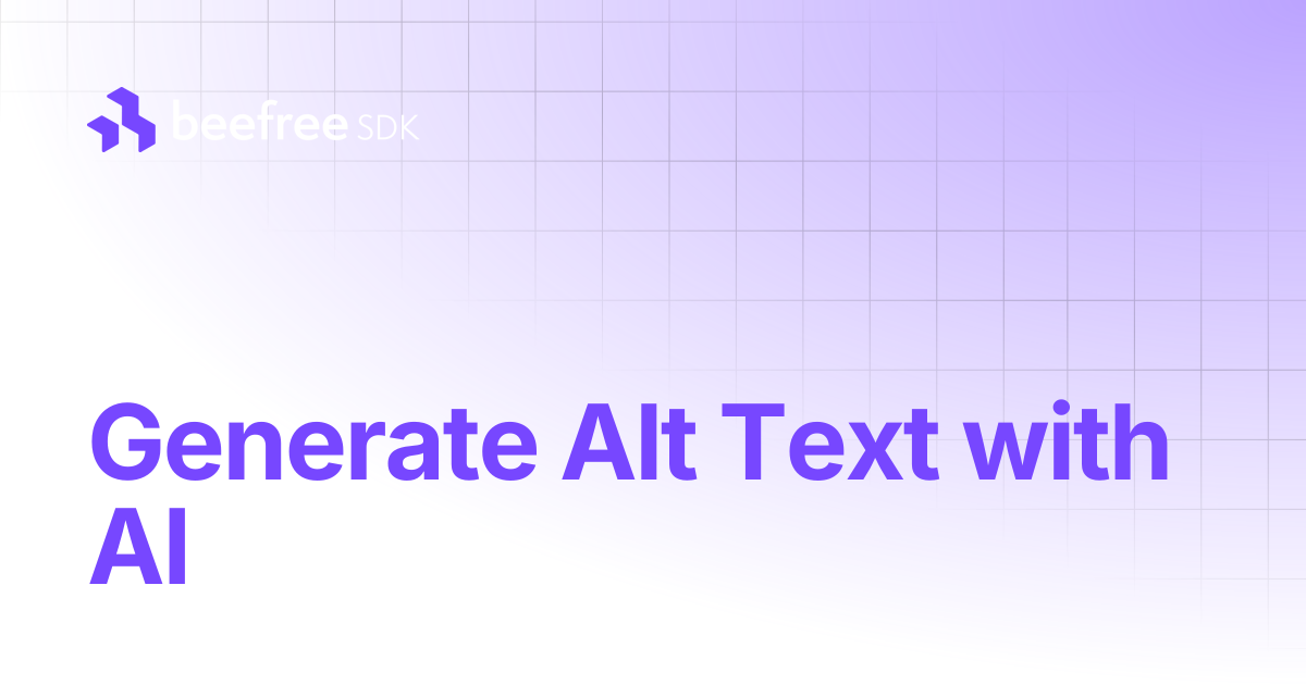 Generate Alt Text with AI | Beefree SDK