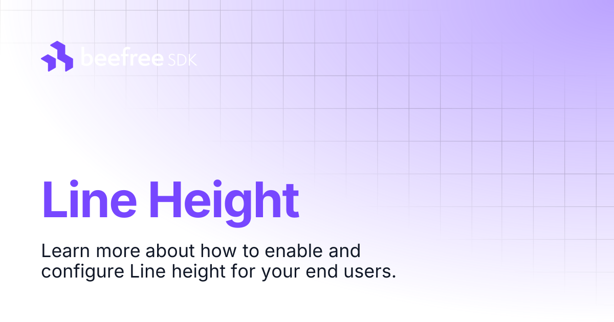 Line Height | Beefree SDK