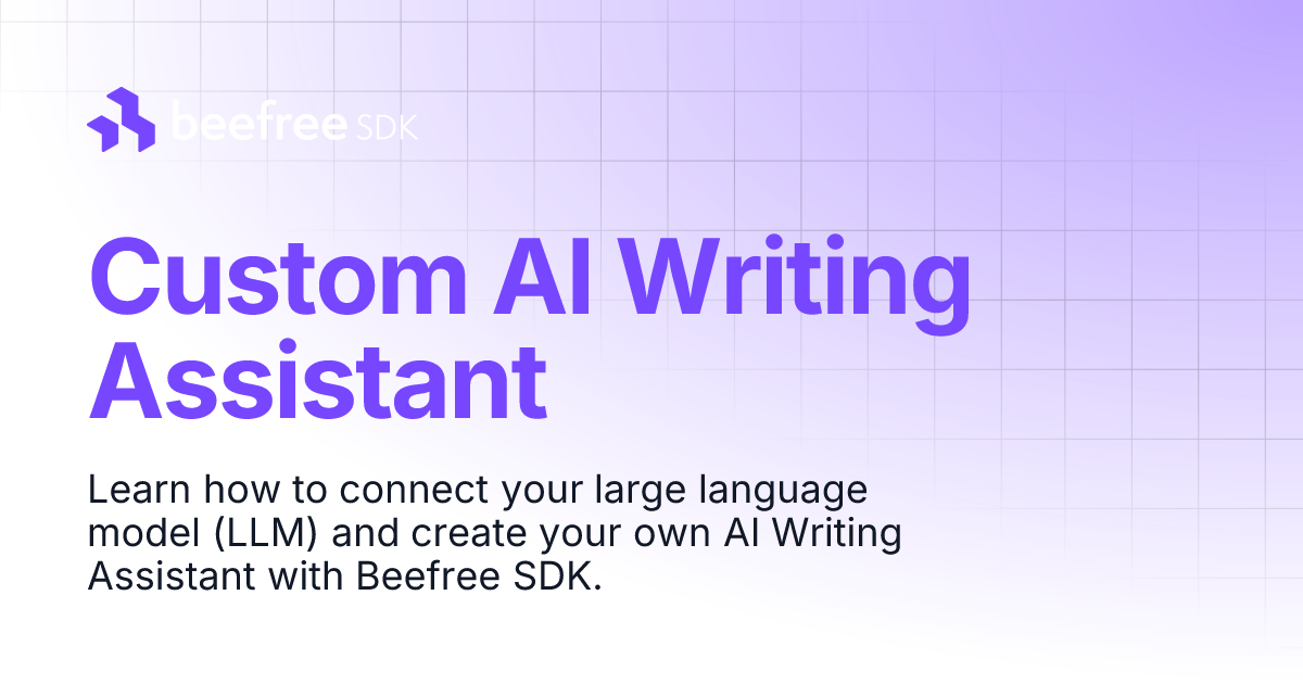 Custom AI Writing Assistant | Beefree SDK